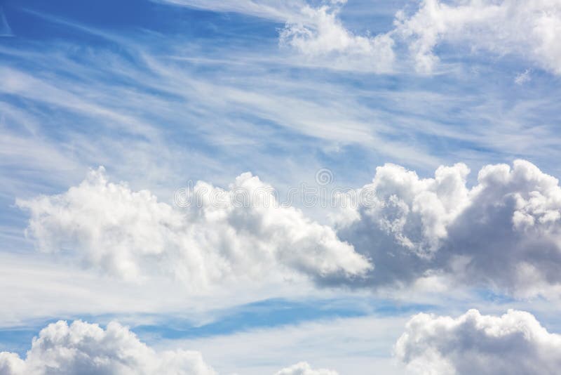Blue Sky Background with Clouds, View Nature Stock Photo - Image of ...