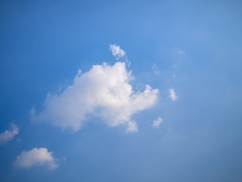 Blue Sky Background with Floating Tiny Clouds Stock Photo - Image of ...