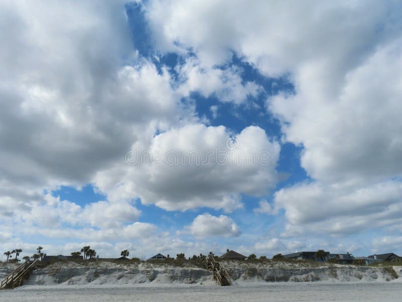 Blue Sky Background with Fluffy Clouds, Natural Background Stock Image ...