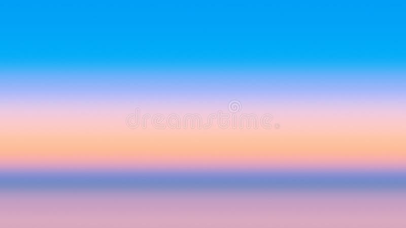Blue Sky Background Gradient Day, Abstract Horizon Stock Illustration ...