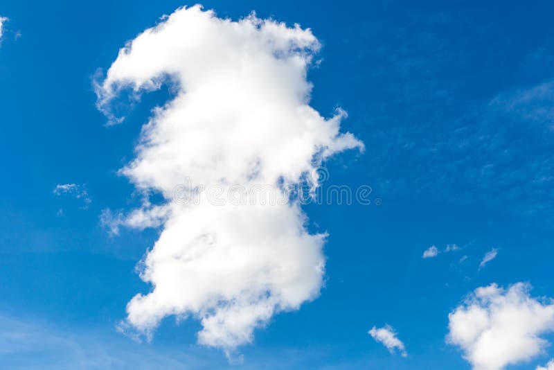 Blue Sky Background with Special Shape of Cloud Stock Photo - Image of ...