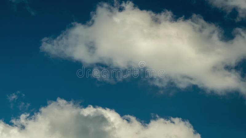 Blue Sky Background Time Lapse White Clouds. Time Lapse Cloudy Sky ...