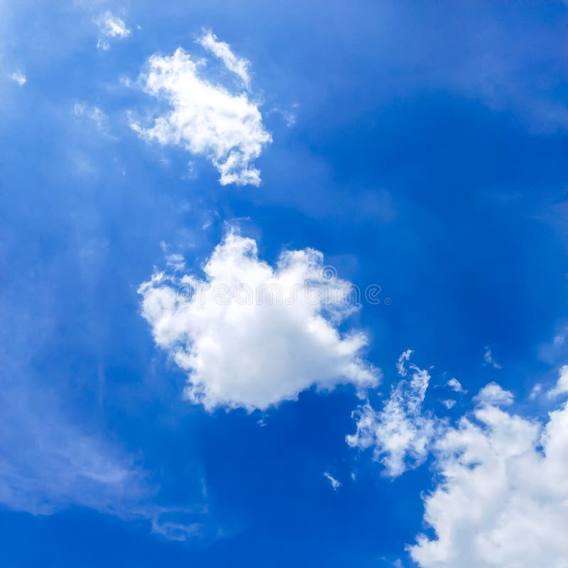 Blue Sky Background with Tiny Clouds. Abstract Nature Background Stock ...