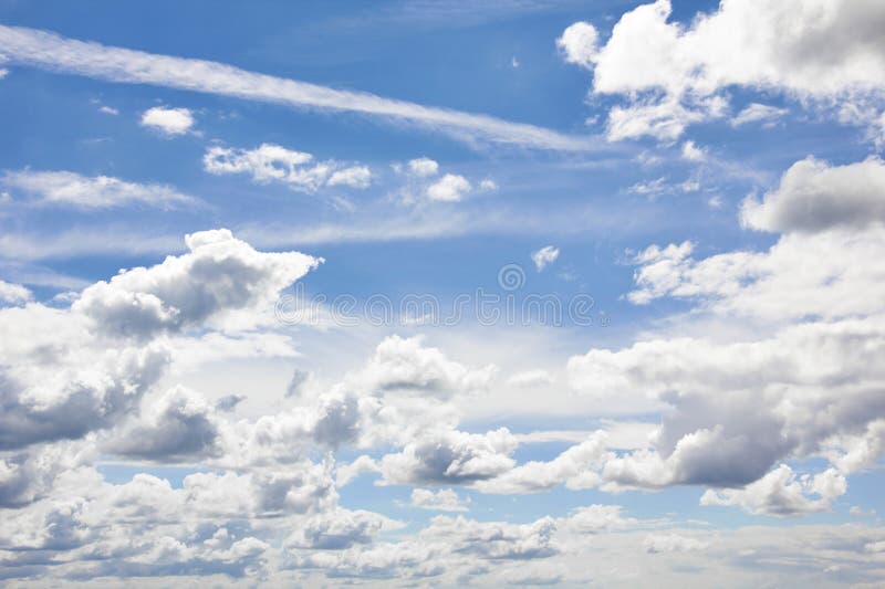 Bright Blue Sky with Heavy Cloud Structure Stock Photo - Image of ...