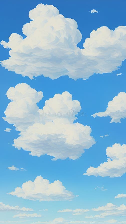 Blue Sky Background Blue Sky Background White Clouds Sky Illustration ...