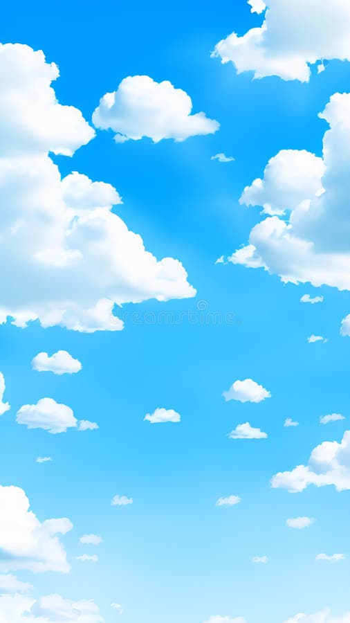 Blue Sky Background Blue Sky Background White Clouds Sky Illustration ...