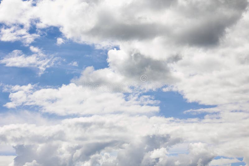Bright Blue Sky with Heavy Cloud Structure Stock Photo - Image of ...