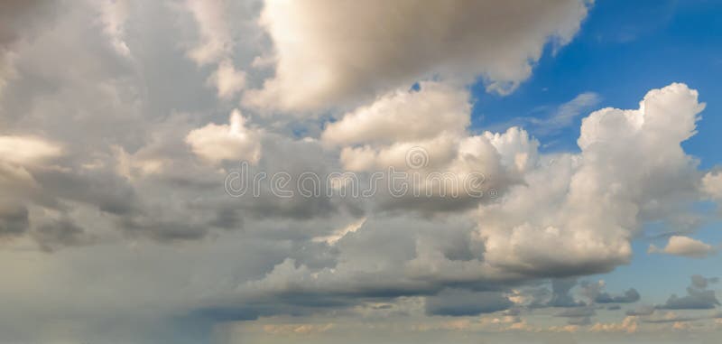 Blue Sky Background with White Dramatic Clouds Stock Photo - Image of ...