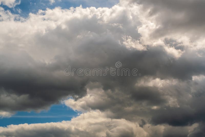 Blue Sky Background with White Striped Clouds in Heaven and Infinity ...