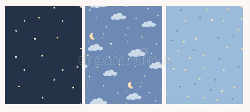 Stars Sky Flat Design Wallpaper Stock Illustrations – 5,505 Stars Sky ...