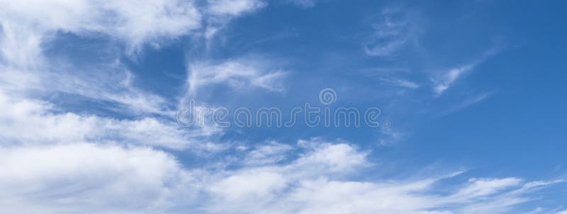 Blue Sky Banners Taken in the Air Stock Photo - Image of panorama ...