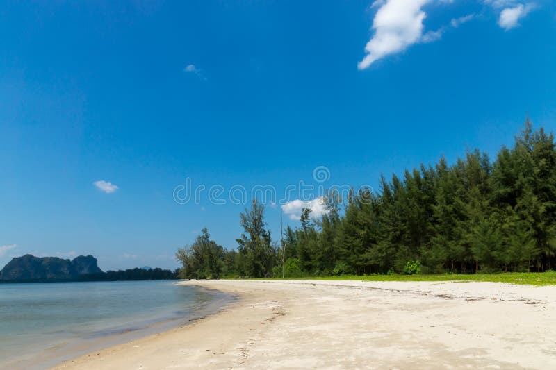 Blue Sky on the Beach at Andaman Sea Stock Photo - Image of journey ...