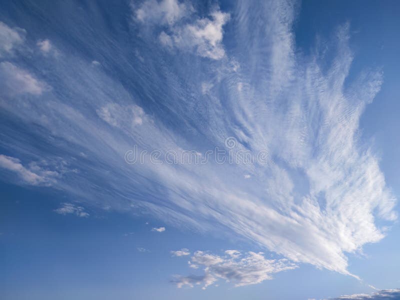 Blue Sky with Beautiful Bird Shaped Clouds Stock Image - Image of empty ...