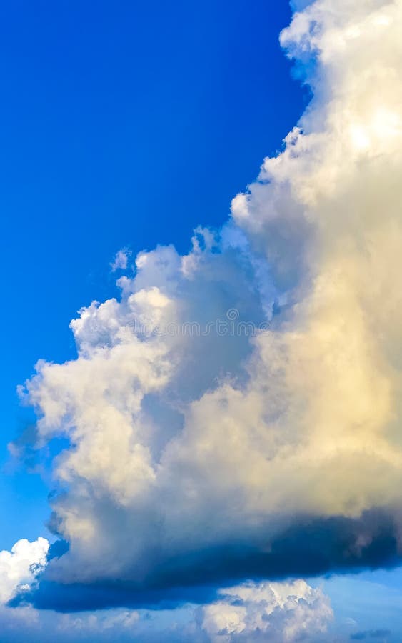 Blue Sky with Beautiful Clouds on Sunny Day in Mexico Stock Image ...