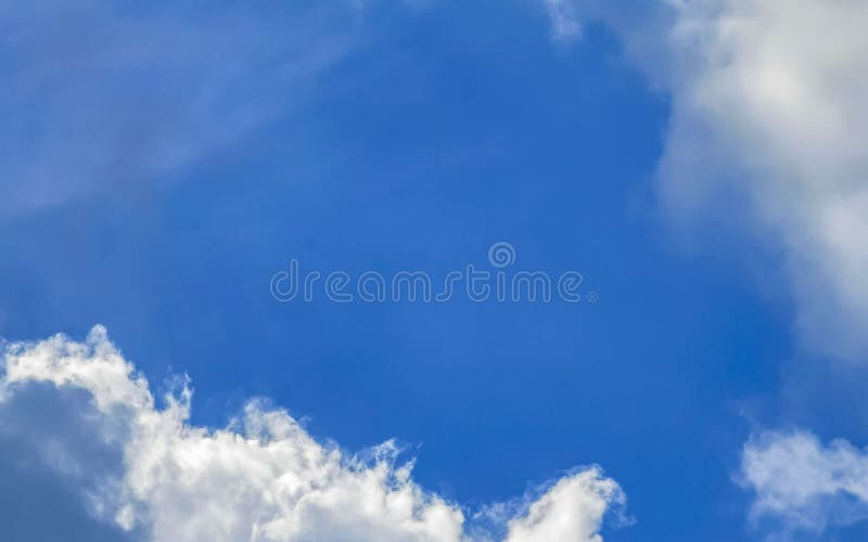 Blue Sky with Beautiful Clouds on Sunny Day in Mexico Stock Image ...
