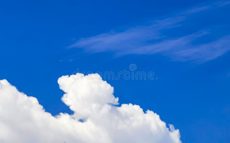Blue Sky with Beautiful Clouds on Sunny Day in Mexico Stock Photo ...