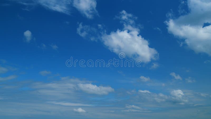 Blue Sky with Beautiful on Different Layers Clouds. Beautiful Sunny ...