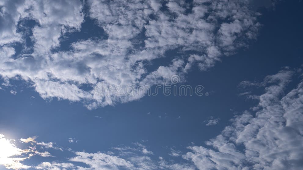 Blue Sky with Beautiful Expanse of Clouds Stock Photo - Image of dusk ...
