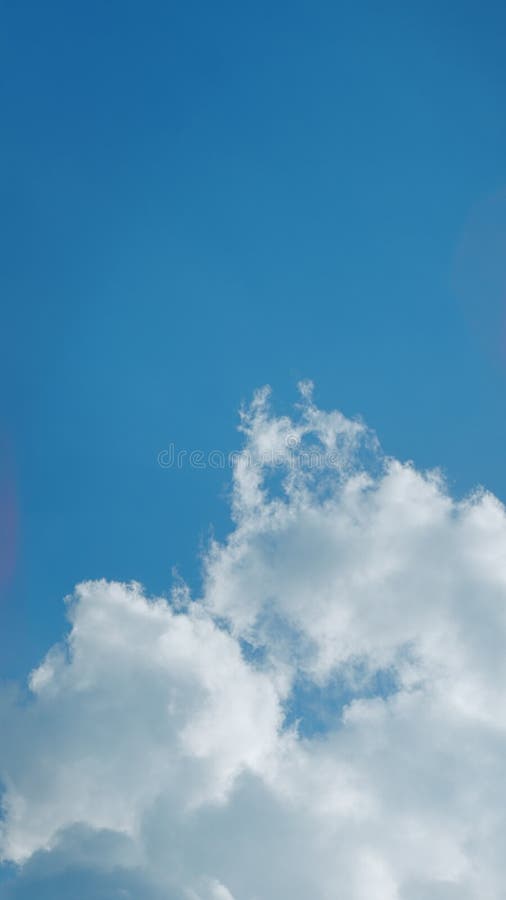 Blue Sky with Beautiful Natural White Clouds. Panorama Blue Sky with ...