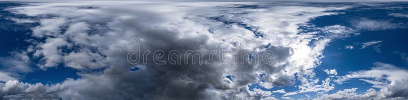 Blue Sky with Beautiful White Clouds before Storm. Seamless Hdri ...