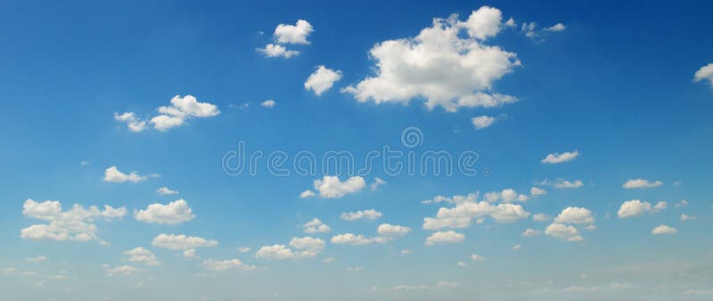 Blue Sky with Beautiful White Clouds. Wide Photo Stock Photo - Image of ...