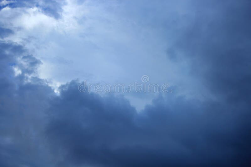 Blue Sky with Big Cloud. Blue Sky and Raincloud Stock Photo - Image of ...