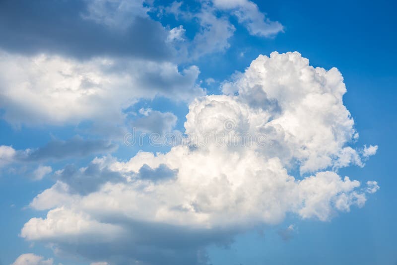 Blue sky with big cloud stock image. Image of blue, panoramic - 52613727