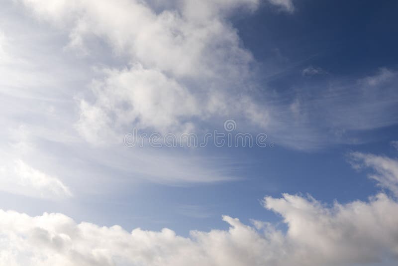 Blue Sky with Big Smooth Clouds Stock Image - Image of advertiing ...