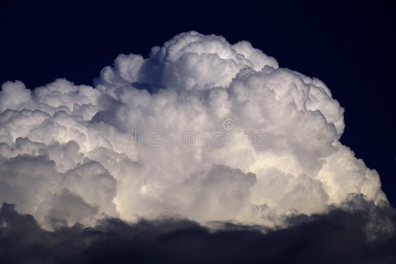 Blue Sky and Big Thundercloud Storm Cloud Stock Photo - Image of ...