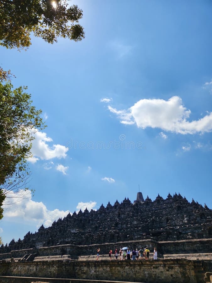 Blue Sky in Borobudur Tample Stock Photo - Image of buddha, tample ...