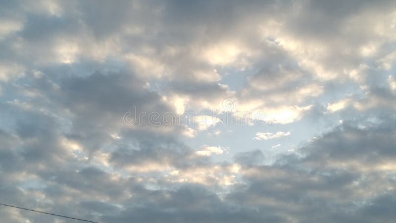A Blue Sky on a Bright Afternoon Filled with Clouds Stock Photo - Image ...