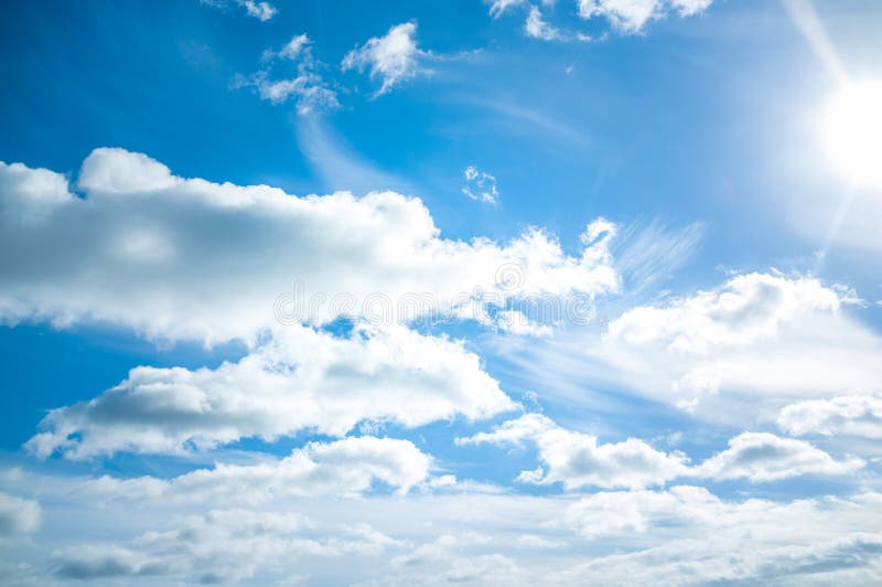 Blue Sky on Bright Sunny Day. Stock Photo - Image of copy, climate ...