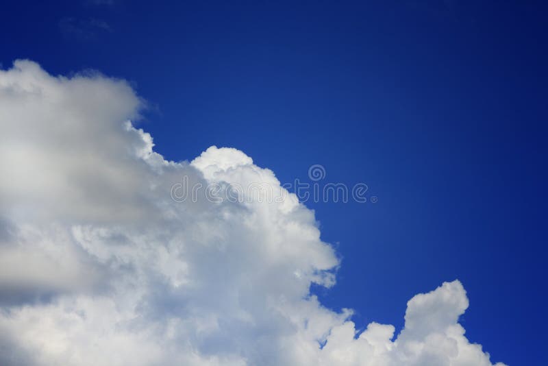 Blue Sky and Bright White Clouds in Overcast Stock Photo - Image of ...