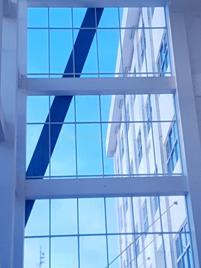 The Blue Sky Building Glass Stock Photo - Image of blue, window: 253918950