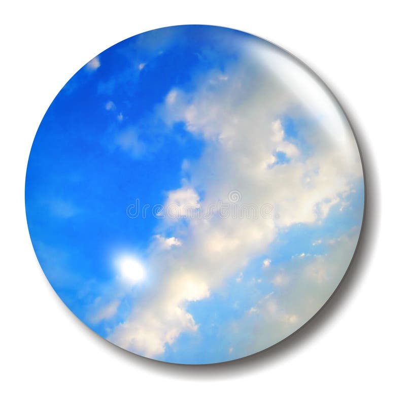 Ice Blue Button Orb stock illustration. Illustration of drawings - 1010372