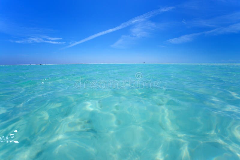 Beautiful Caribbean Sea in Blue Color Stock Image - Image of tranquil ...