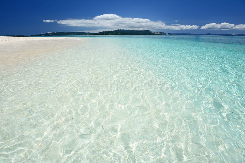 Blue sky and clear sea stock photo. Image of summer, paradise - 38385278