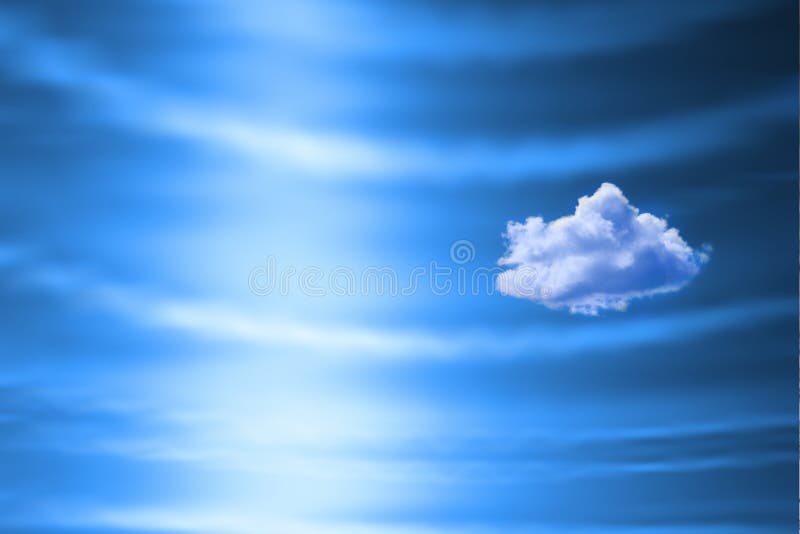 One Cloud Blue Sky stock image. Image of puffy, beautiful - 10753457