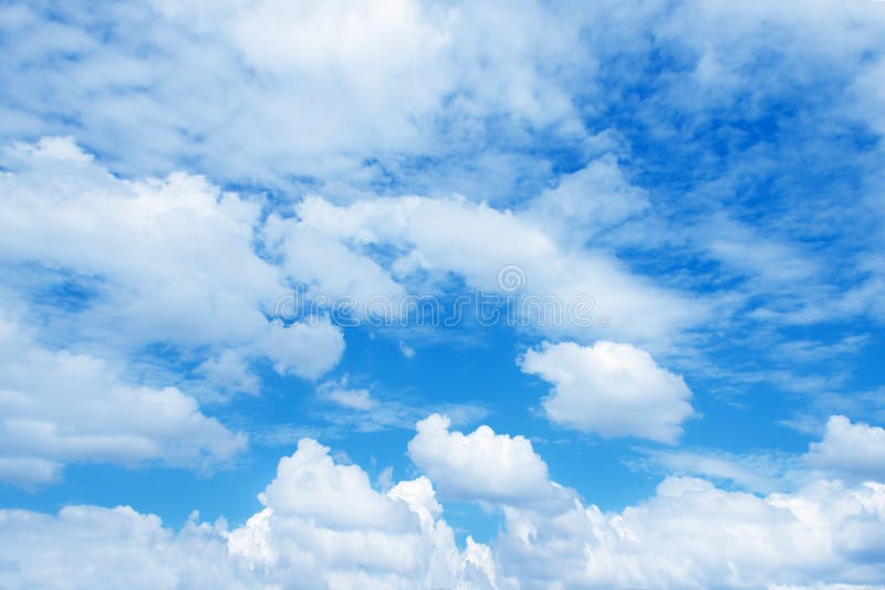 Steong Wind in the Wide Blue Sky with Lovely Cloud Stock Photo - Image ...