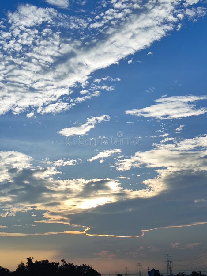 Blue Sky Cloud in Good Morning Stock Image - Image of winter, wave ...