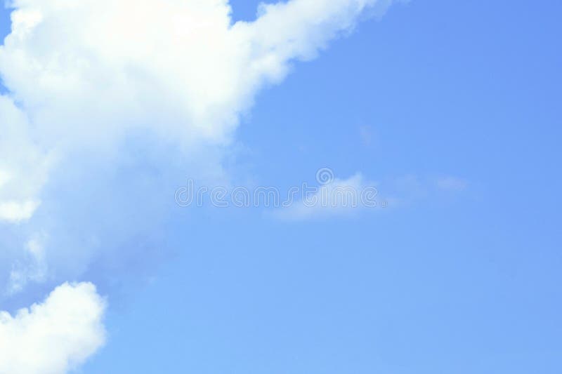 Blue Sky and Cloud on the Left Side Stock Photo - Image of fluffy ...