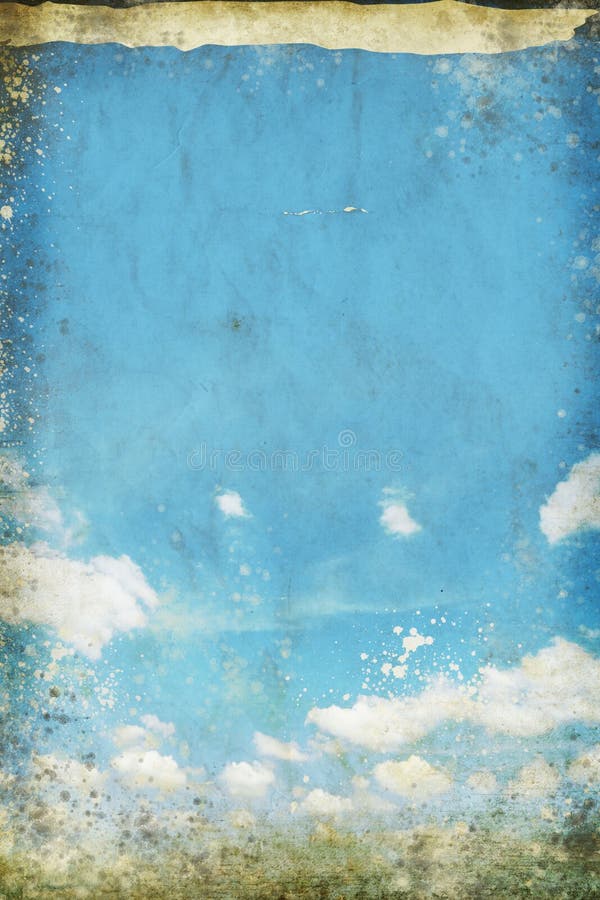 Cloud Old Paper Grunge Background. Stock Image - Image of decoration ...