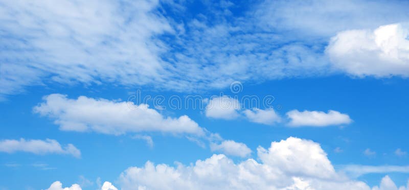 A Wide Beautiful Blue Sky with Cloud Panorama Stock Photo - Image of ...