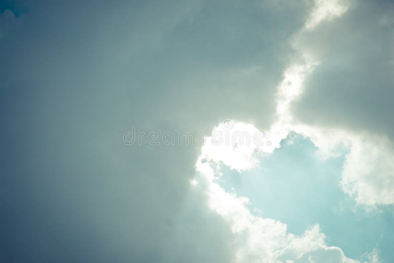 Blue Sky Cloud , Process in Vintage Style Stock Image - Image of deep ...