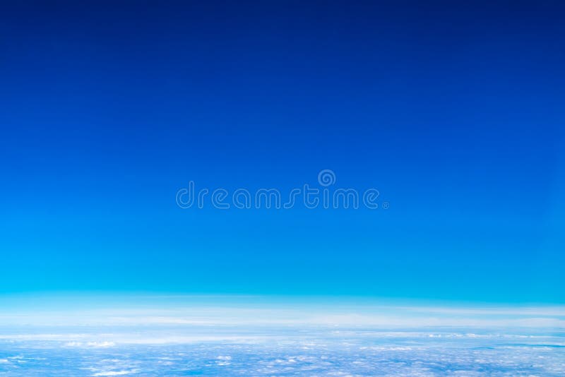 Blue Sky and Cloud Top View from Airplane Window,Nature Background ...
