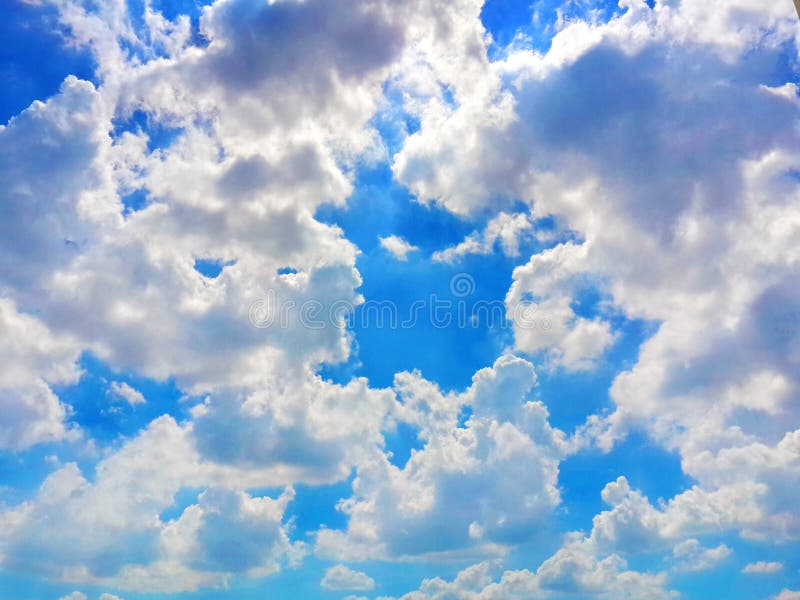 Blue sky stock image. Image of cloud, nice, blue, weather - 44398105
