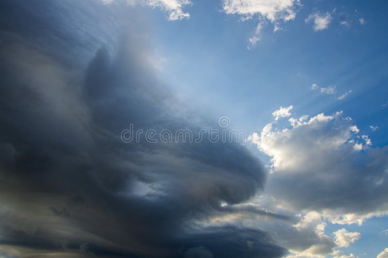 Blue Sky and Cloud Weather Change Stock Photo - Image of cloud, weather ...