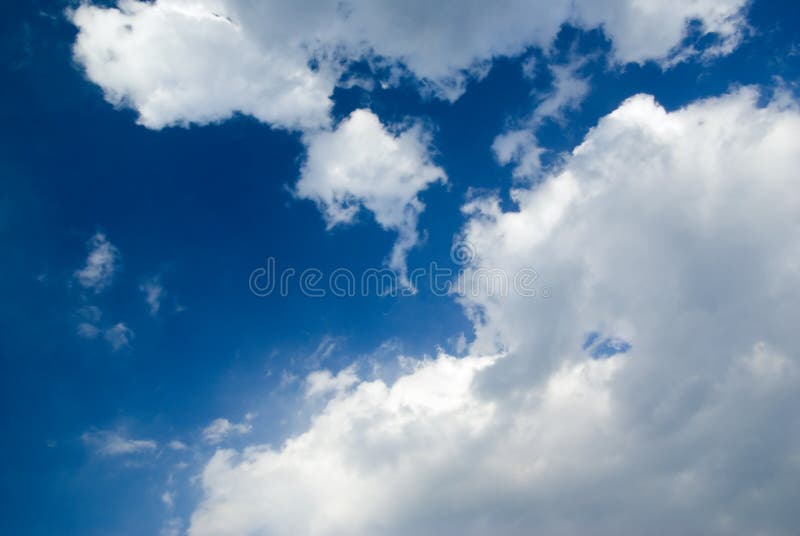Blue sky with clouds. stock photo. Image of silence, scape - 2400694