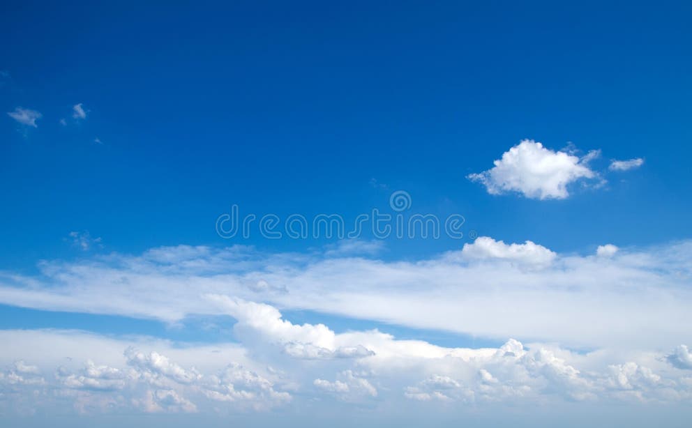 Blue sky stock image. Image of clear, cumulus, front - 268825137