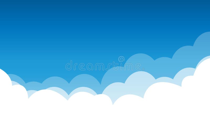Blue sky with clouds art stock illustration. Illustration of heaven ...